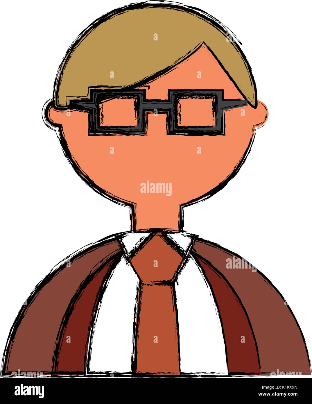 Man geek cartoon icon vector illustration graphic design Stock Vector ...