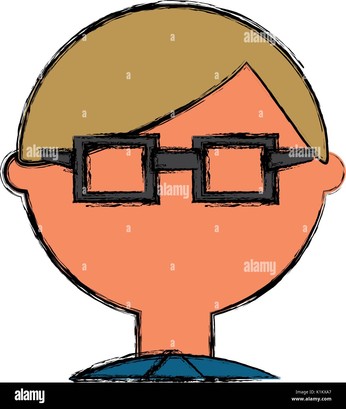 Man geek cartoon icon vector illustration graphic design Stock Vector ...