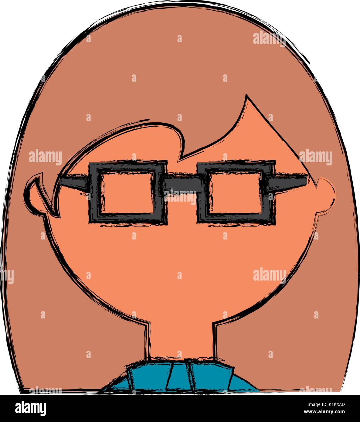 Geek woman cartoon icon vector illustration graphic design Stock Vector ...