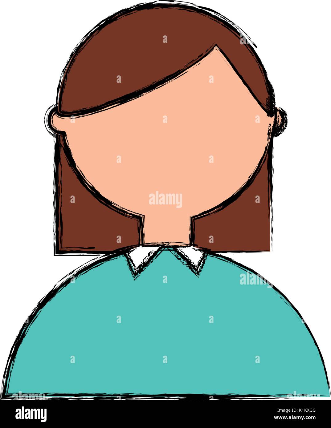 Geek woman cartoon icon vector illustration graphic design Stock Vector ...