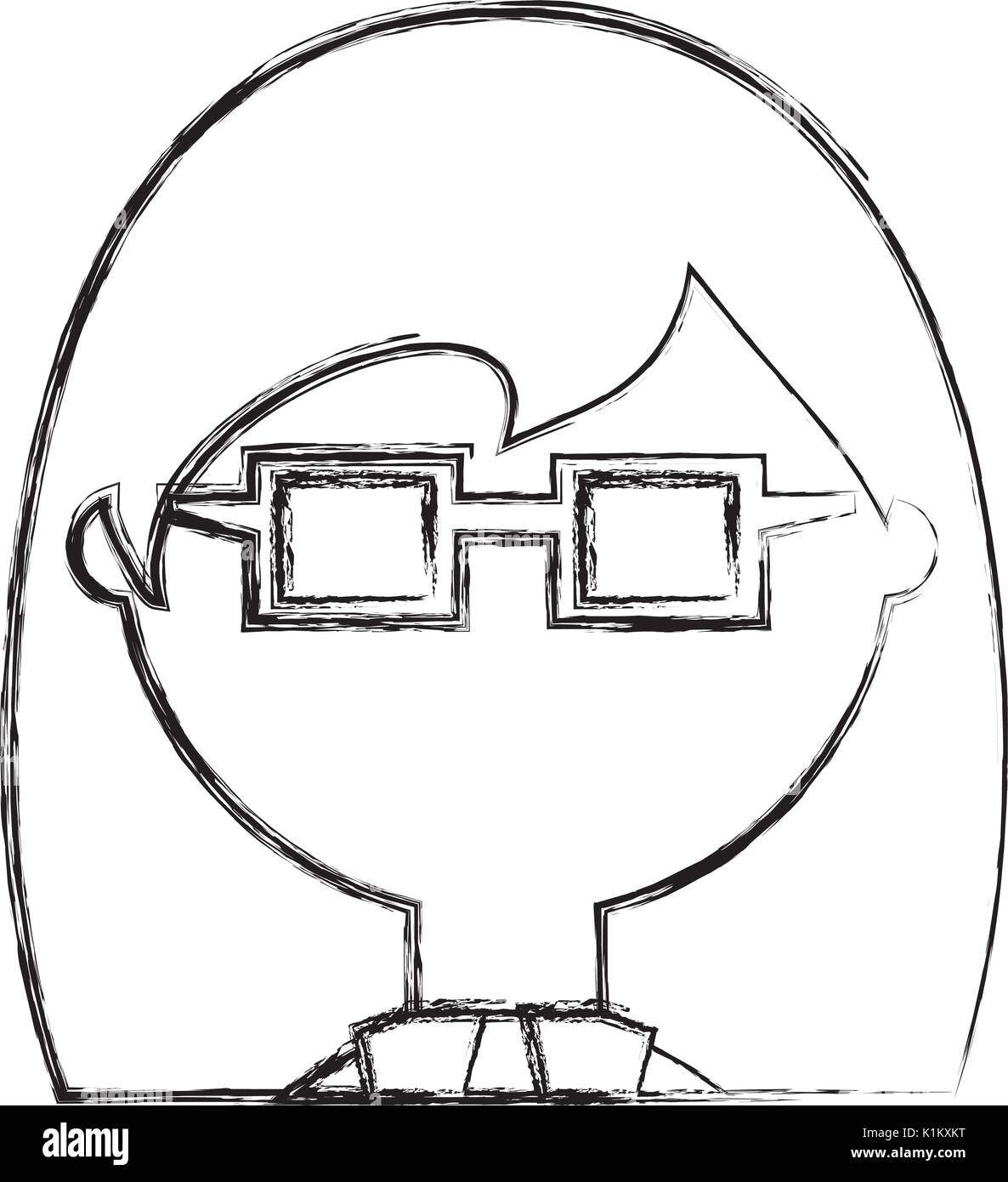 Geek woman cartoon icon vector illustration graphic design Stock Vector ...