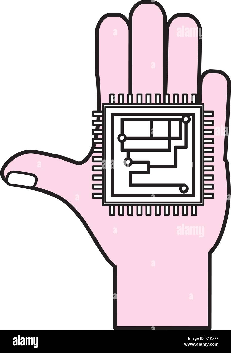 Circuitry hand Stock Vector Images - Alamy