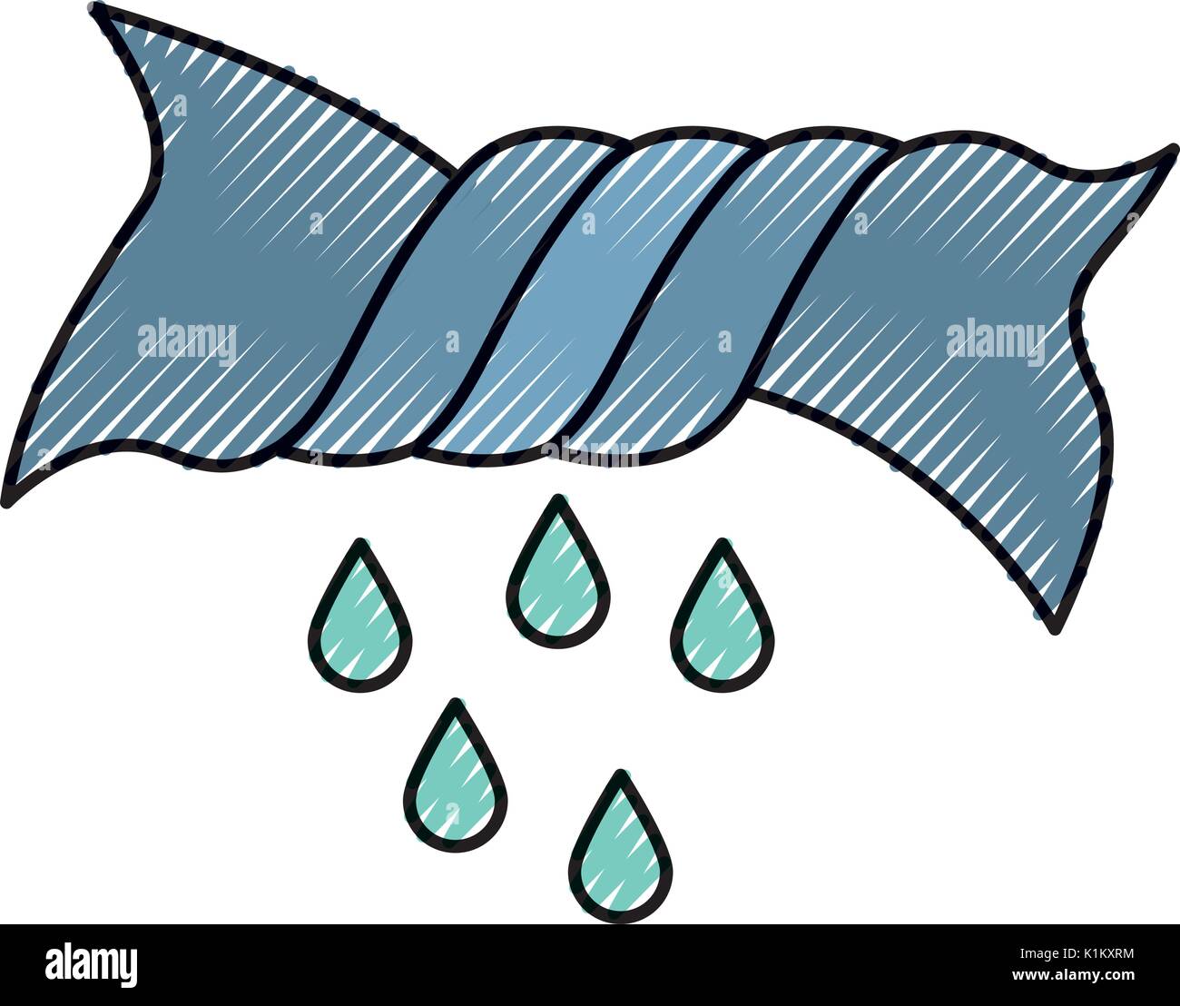 colored crayon silhouette of wringing clothes Stock Vector Image & Art ...