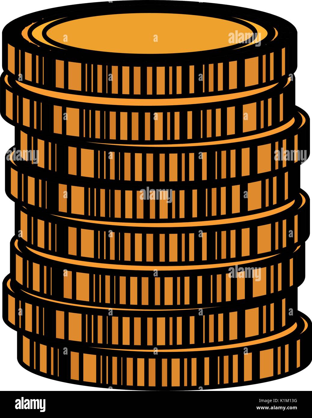 Coins piled up icon vector illustration graphic design Stock Vector ...