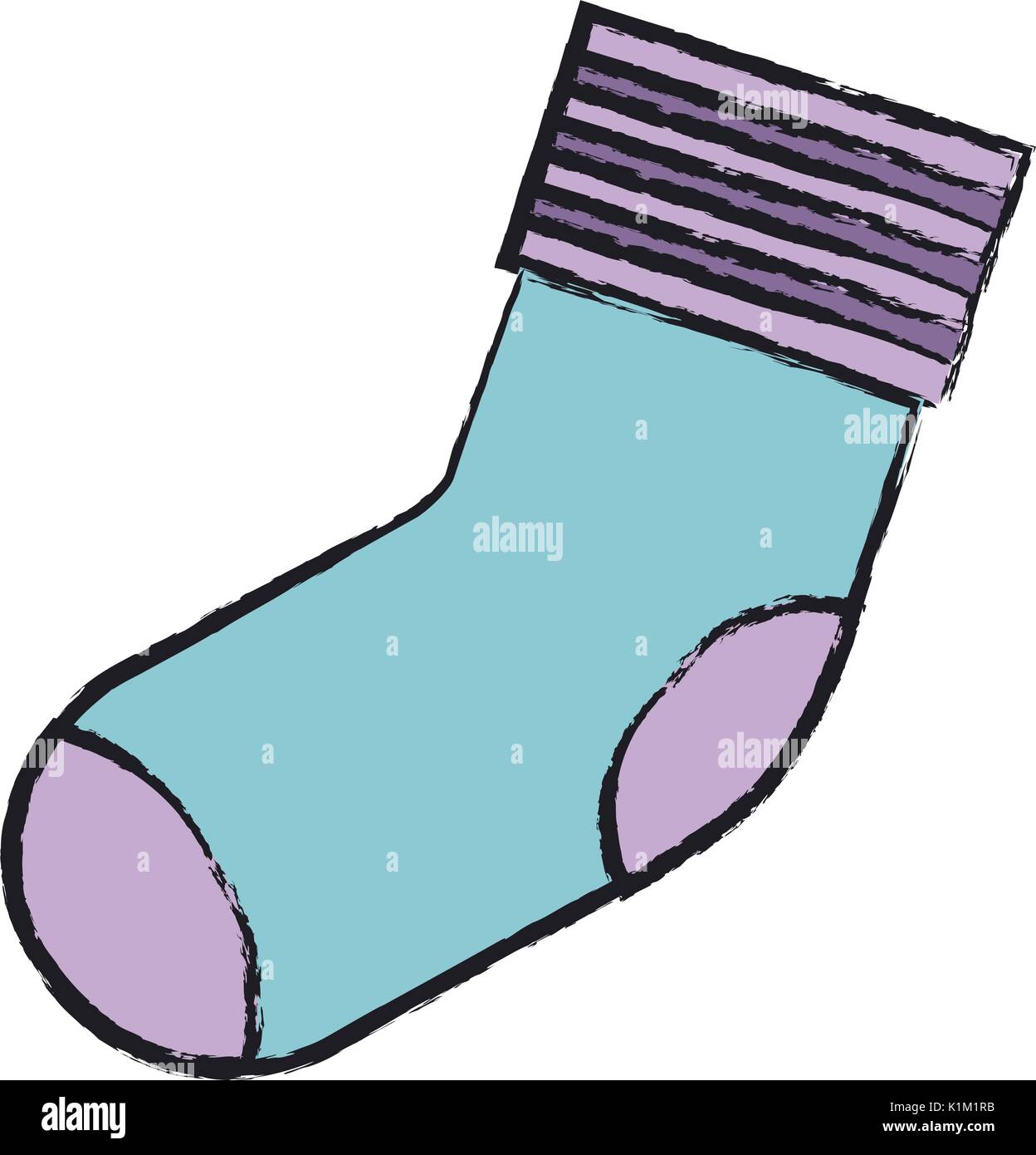 One white sock Stock Vector Images - Alamy
