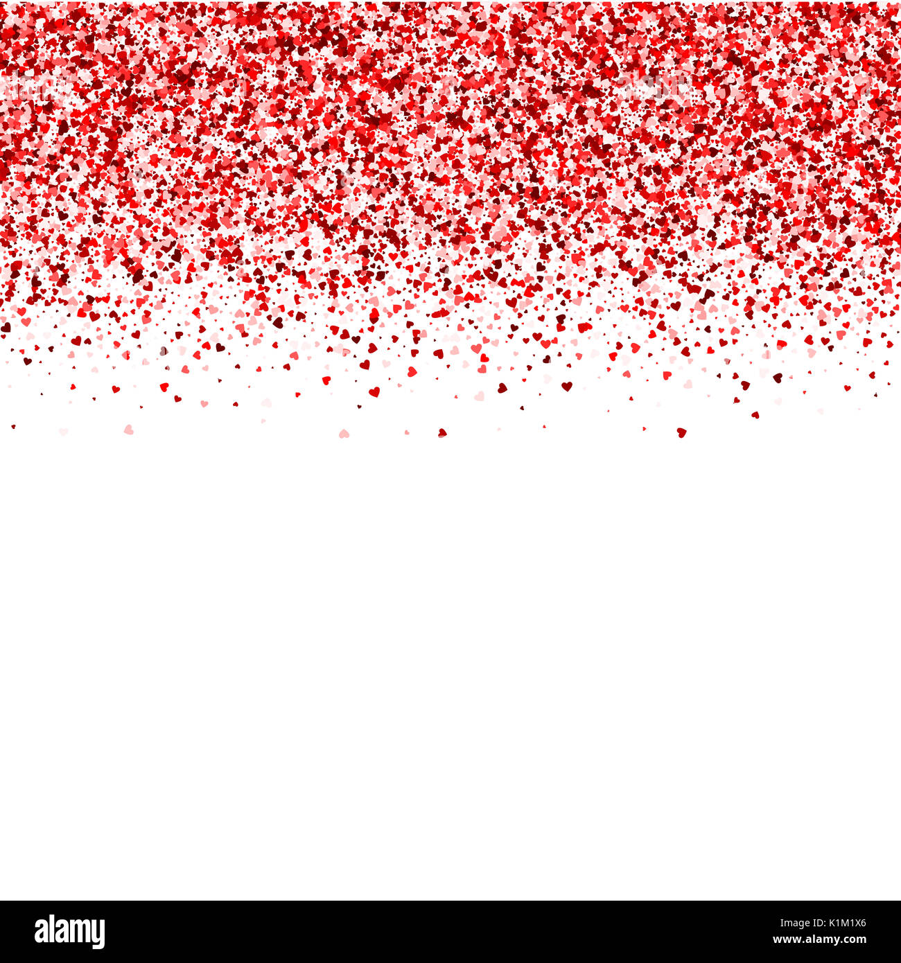 card with shimmer. Greeting card with hearts. Red sparkle. Shimmer ...