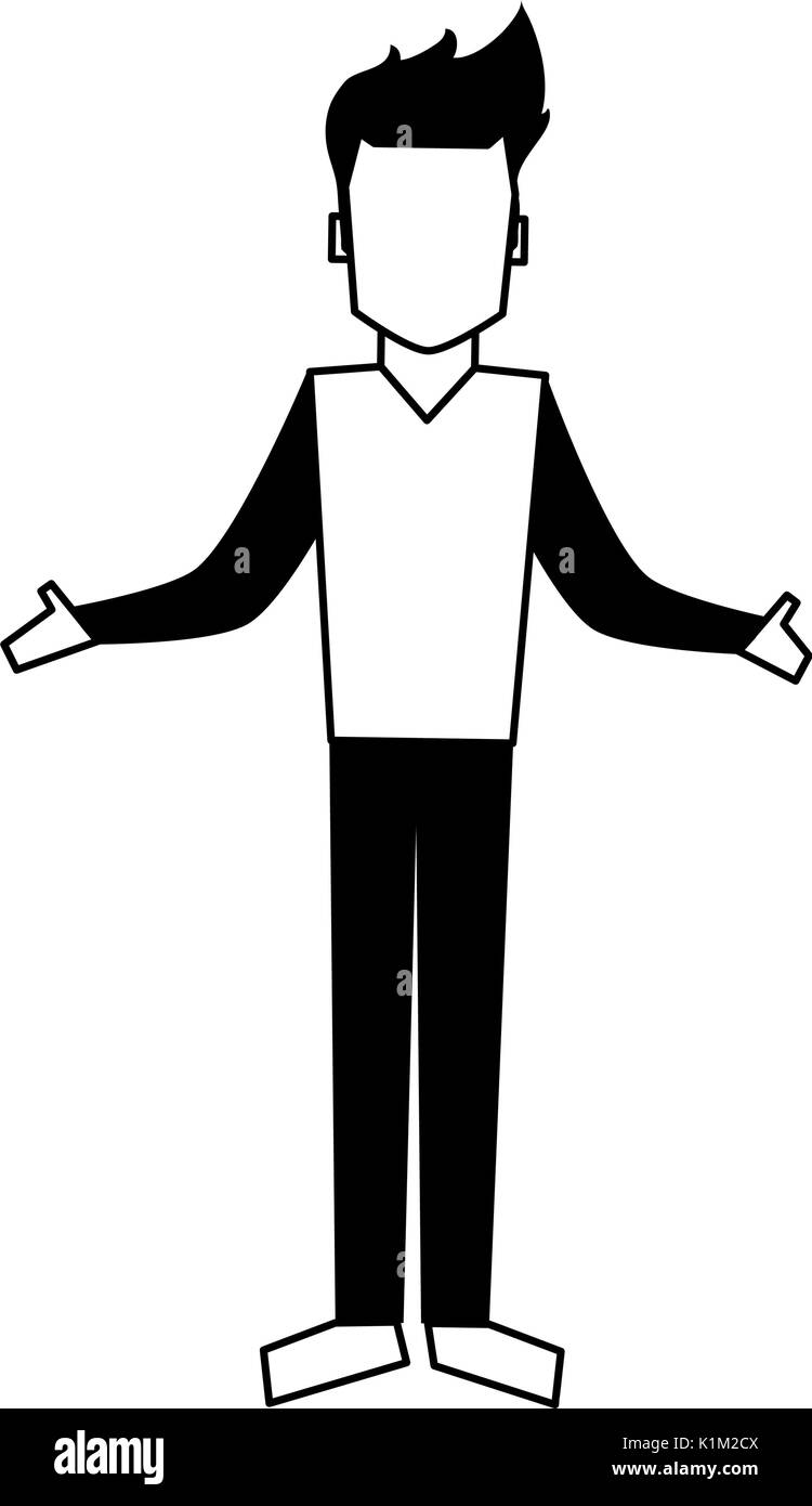 standing man with open arms avatar icon image Stock Vector Image & Art ...