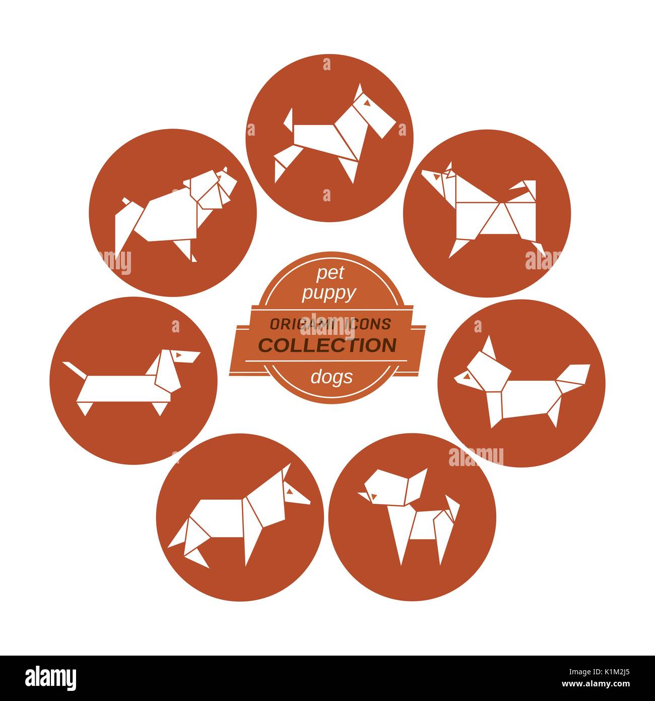 Set cute dogs christmas Cut Out Stock Images & Pictures - Alamy