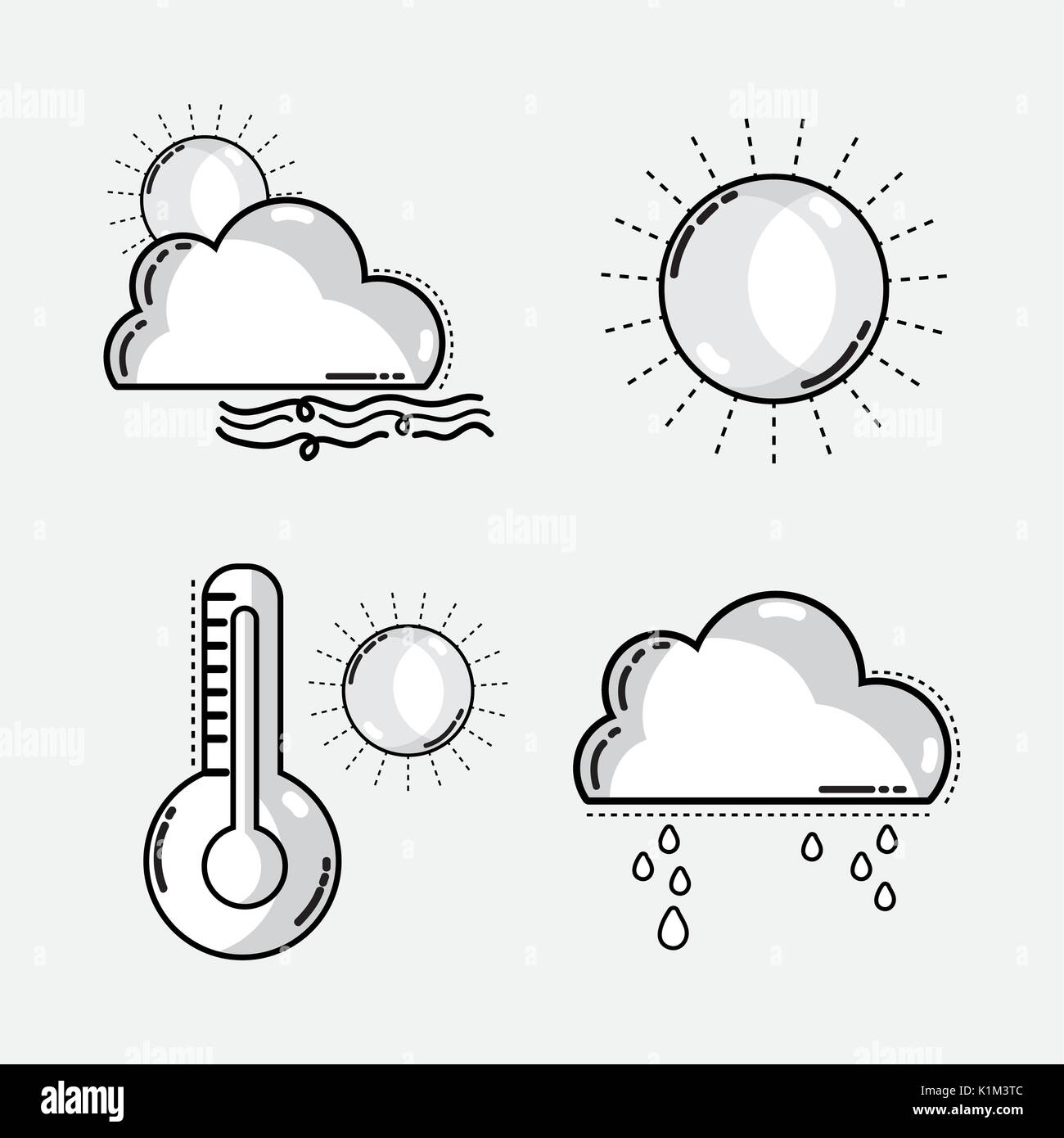 set weather conditions and natural temperature Stock Vector Image & Art ...