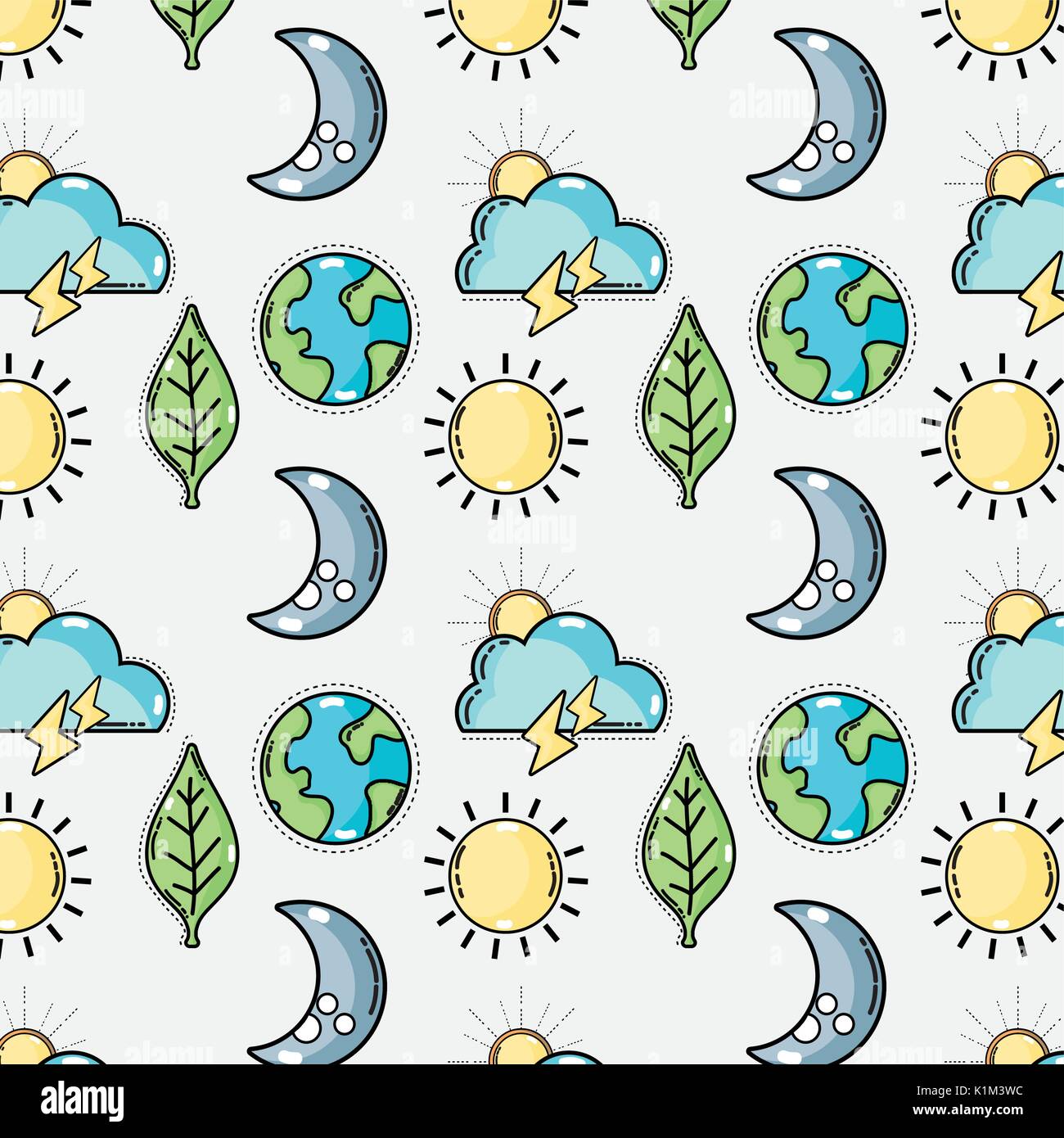 diferents and natural weather condition background Stock Vector Image ...