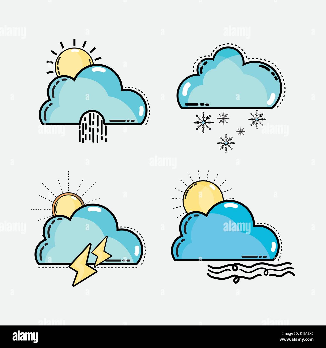 Hot sunny weather conditions Stock Vector Images - Alamy