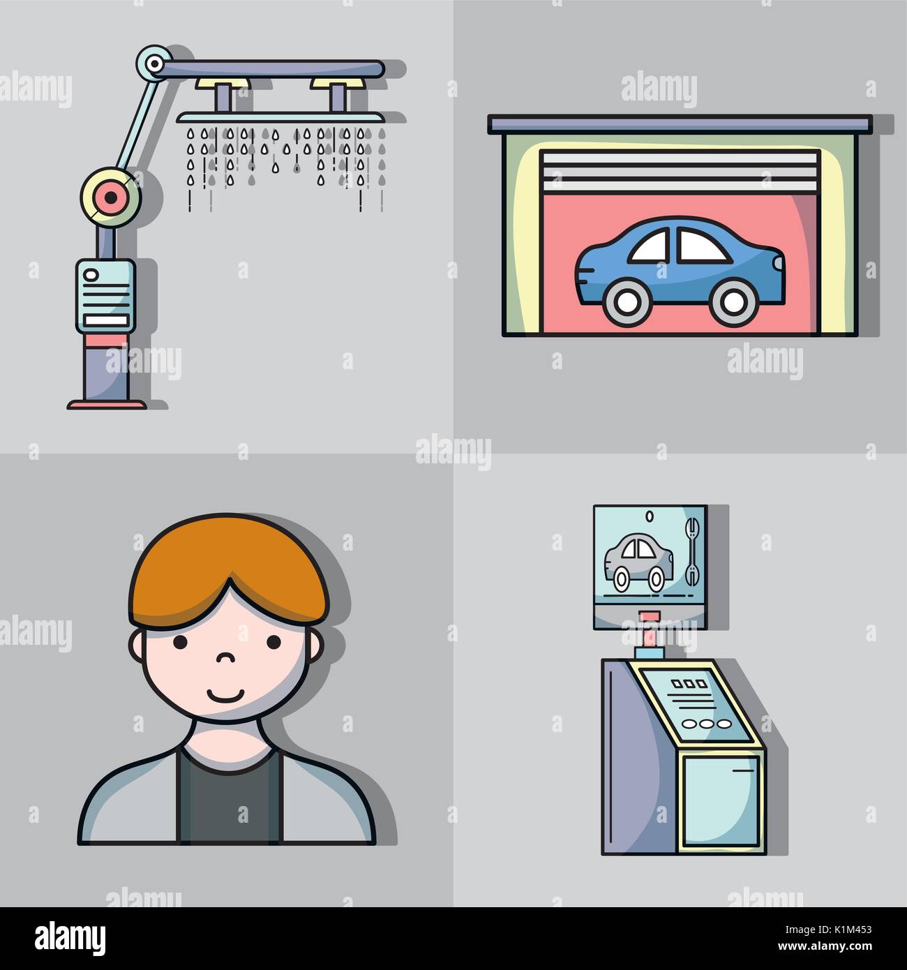 Man worker maintenance station Stock Vector Images - Alamy