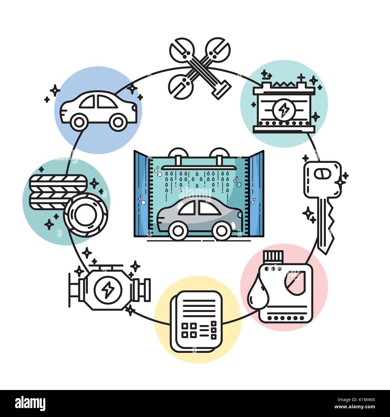 set mechanic service station repair Stock Vector Image & Art - Alamy