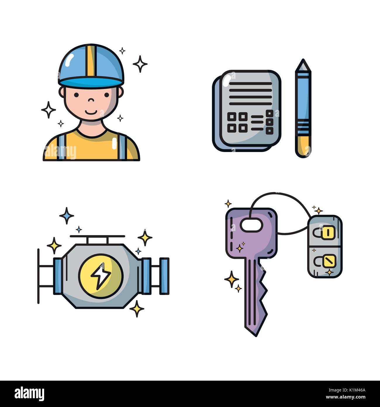 Car service check list Cut Out Stock Images & Pictures - Alamy