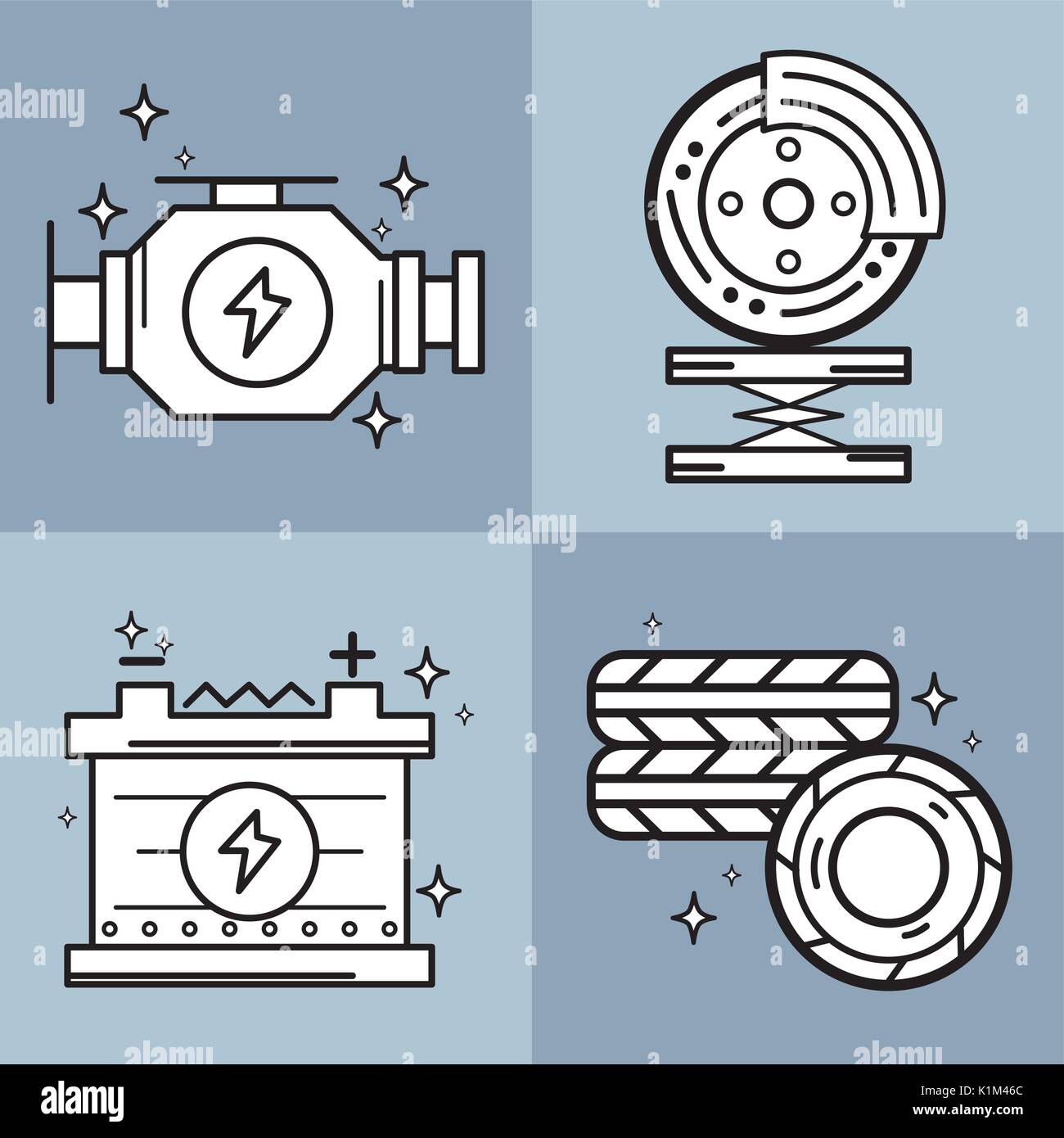 set mechanic service station repair Stock Vector Image & Art - Alamy
