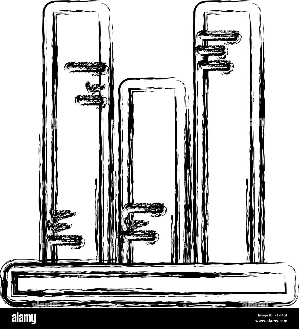 figure statistics bar diagram to business information Stock Vector ...