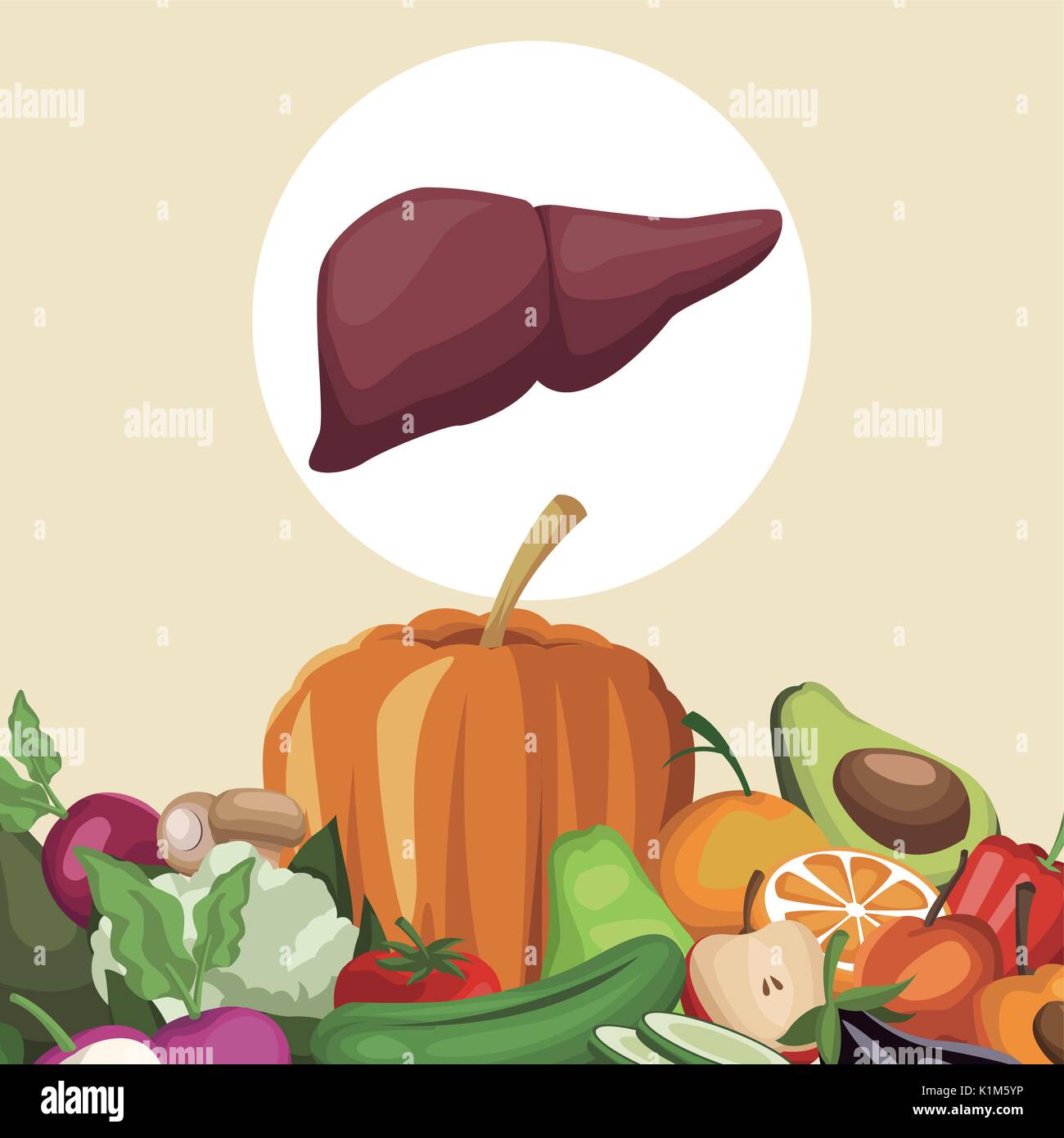 color background with border vegetables and fruits healthy food to ...