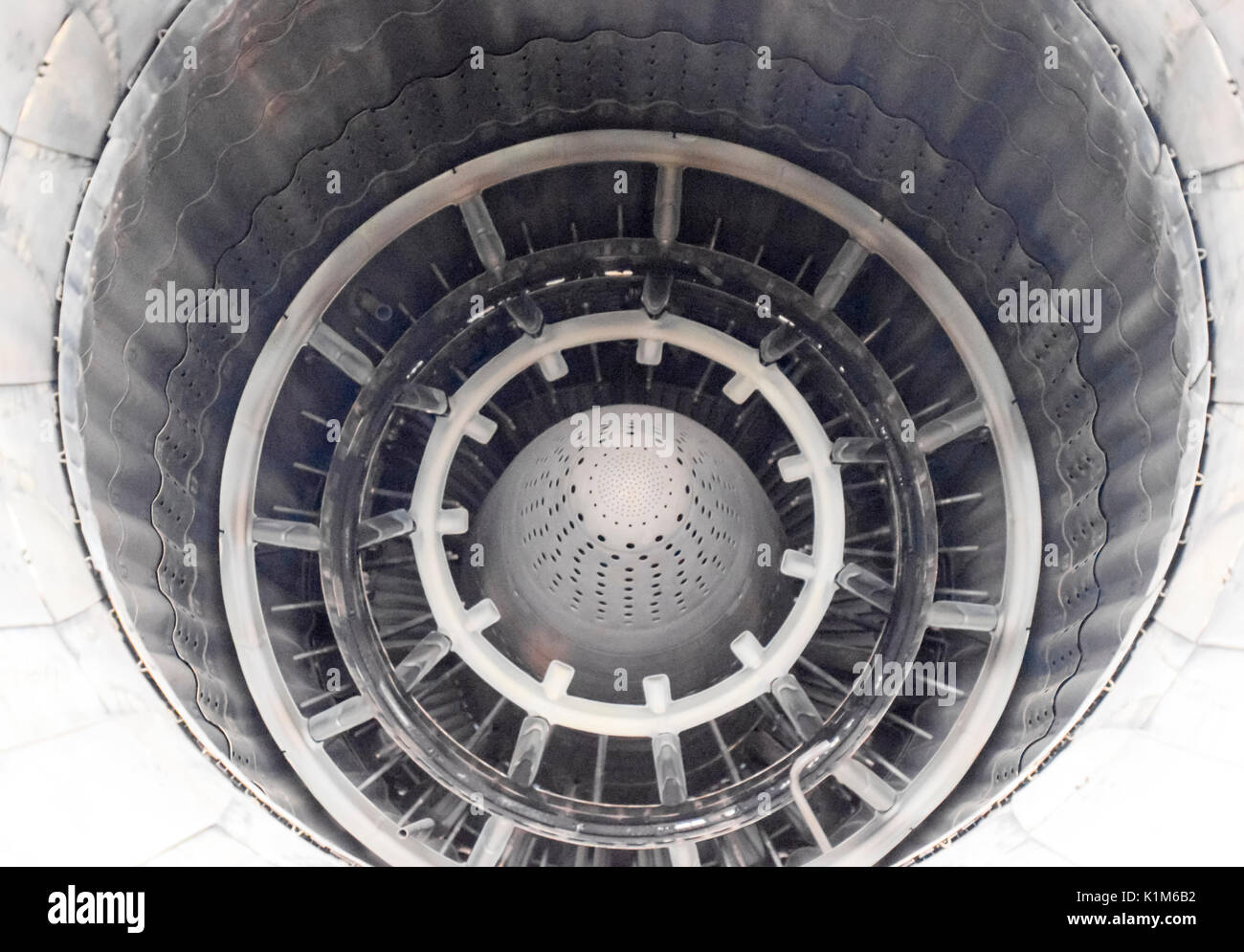 A nozzle of a jet engine with a variable thrust direction Stock Photo ...