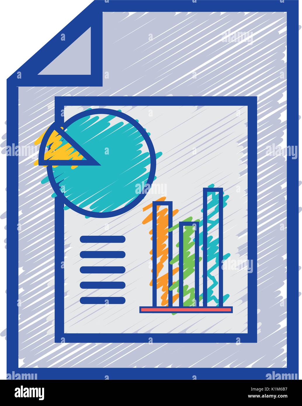 document with statistics bar diagram graphy Stock Vector Image & Art ...
