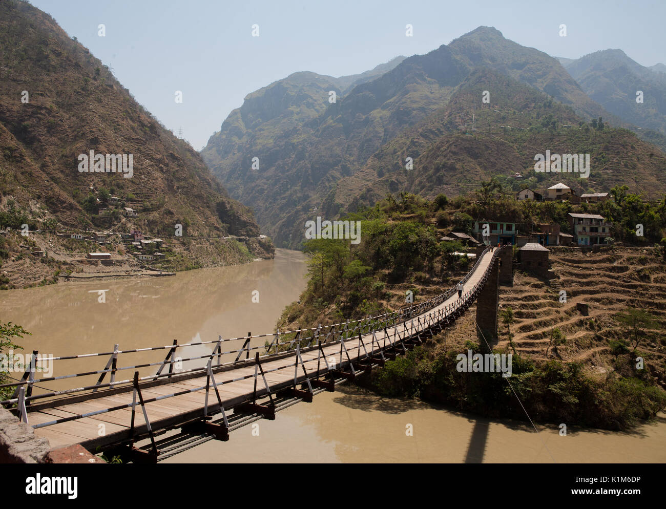 Beautiful island and Bridge On the way to Manali, district Kullu in ...