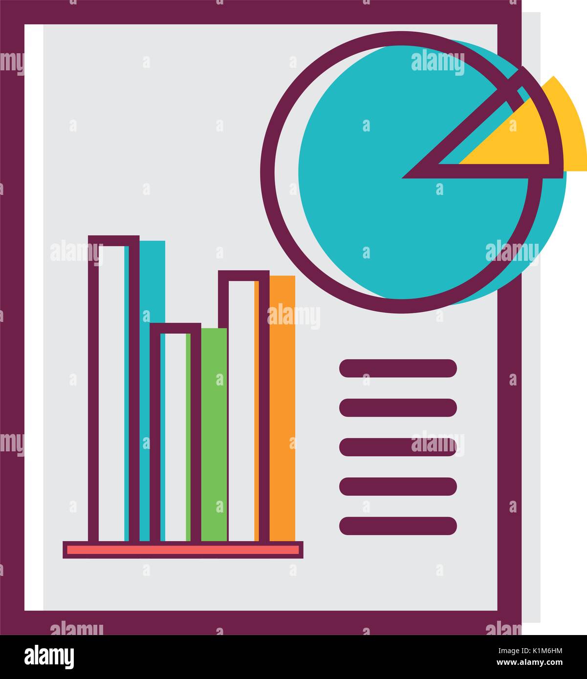 document with statistics bar diagram graphy Stock Vector Image & Art ...