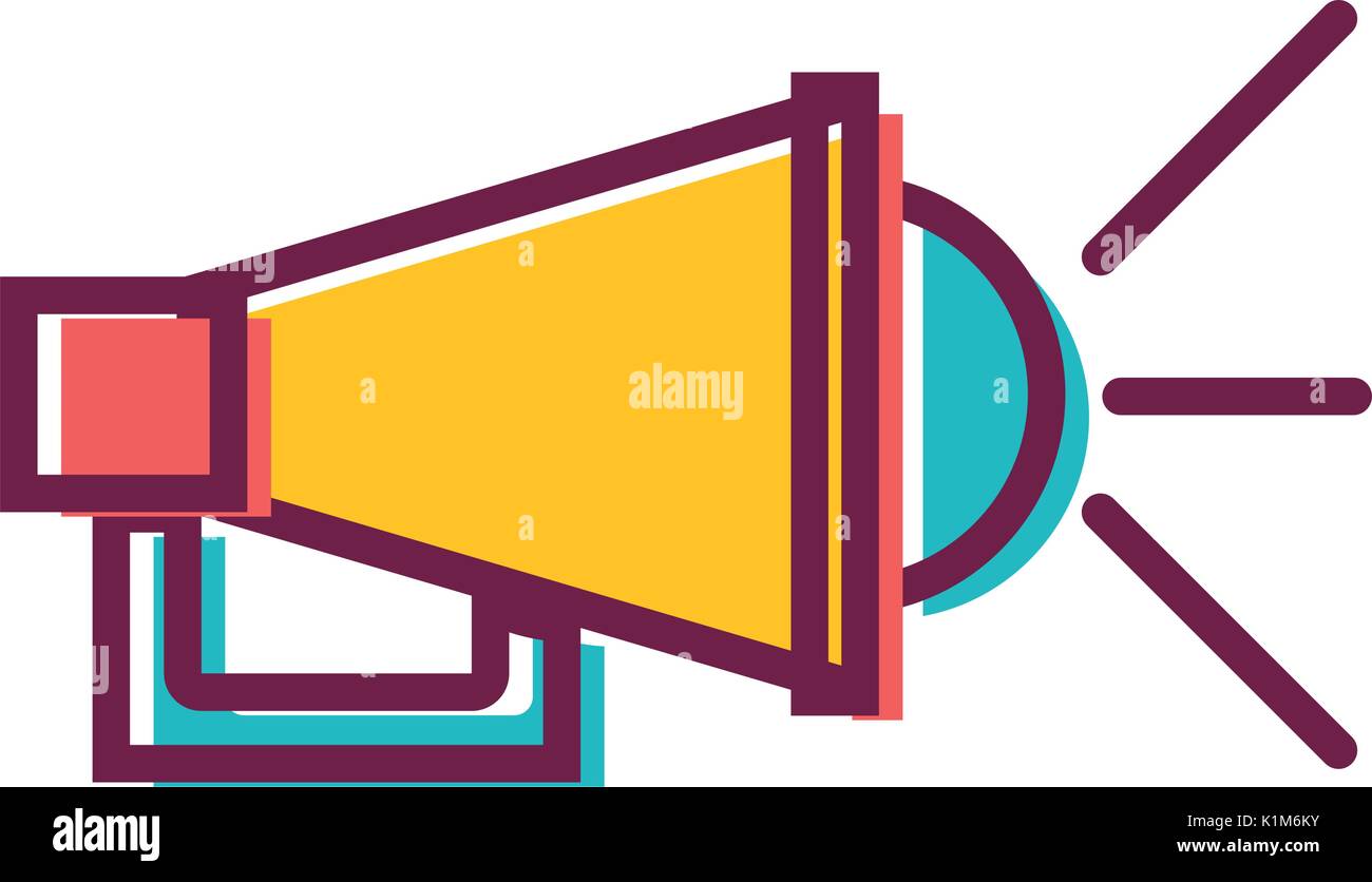 megaphone to communication mesage in the public Stock Vector Image ...