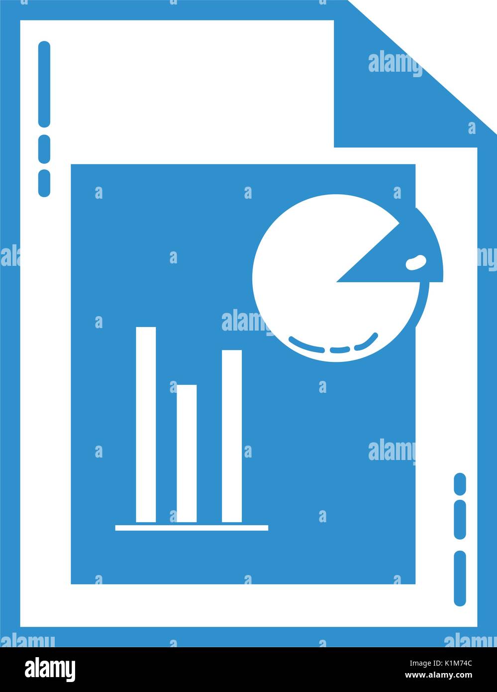 silhouette document with statistics bar diagram graphy Stock Vector ...