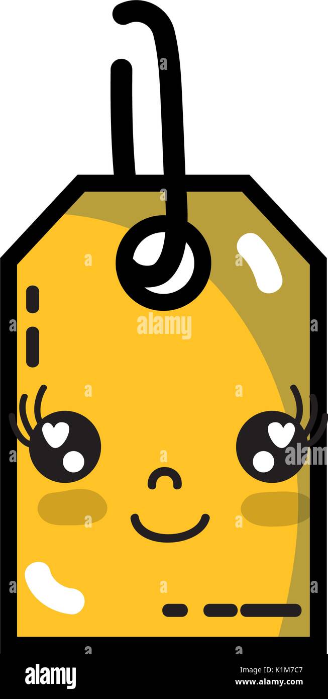 kawaii cute happy label price Stock Vector Image & Art - Alamy