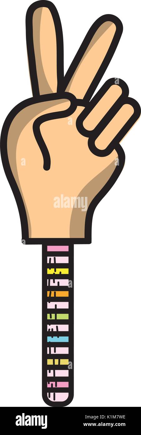 hand game with peace and love symbol Stock Vector Image & Art - Alamy