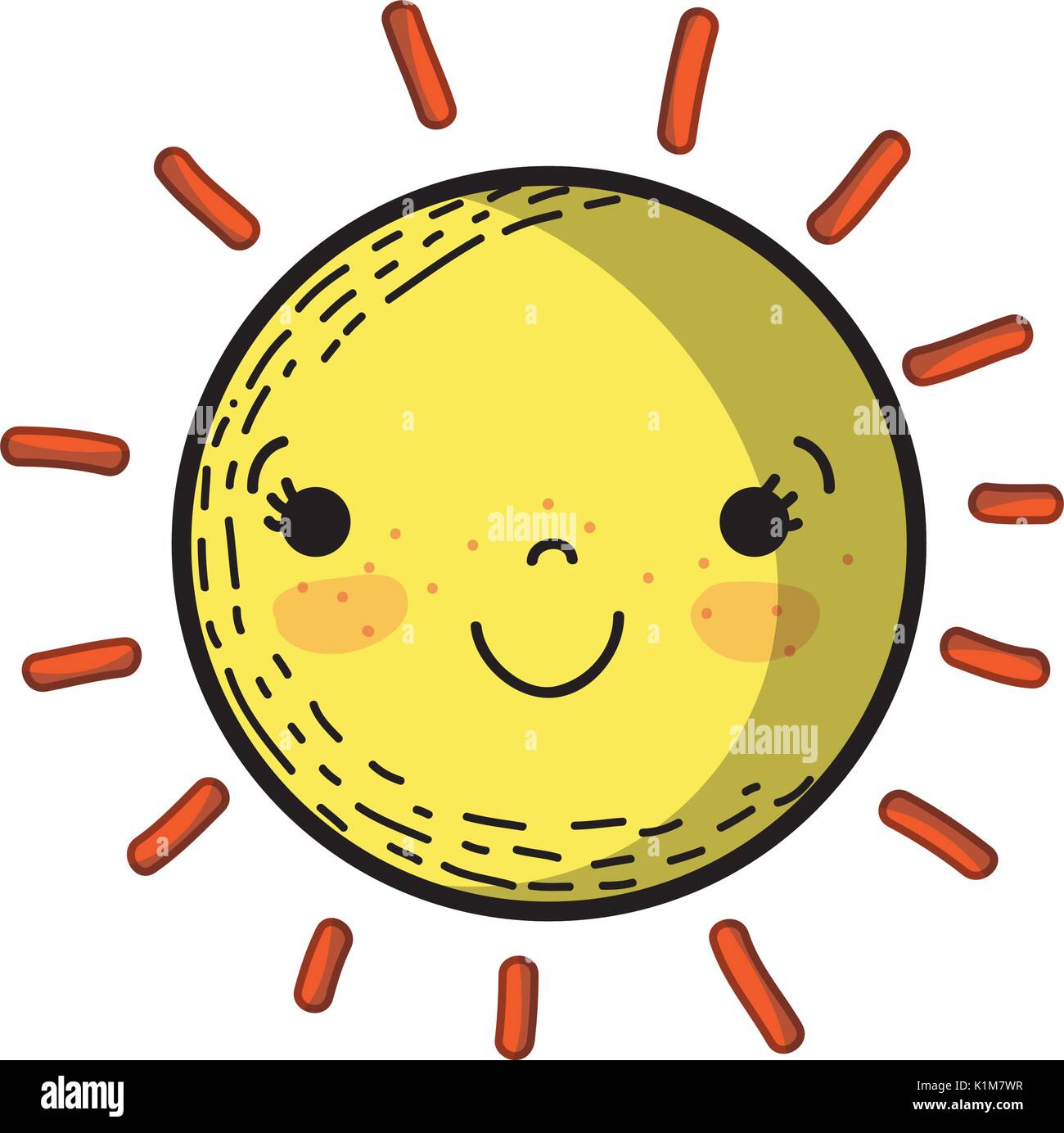 beauty kawaii and happy sun design Stock Vector Image & Art - Alamy