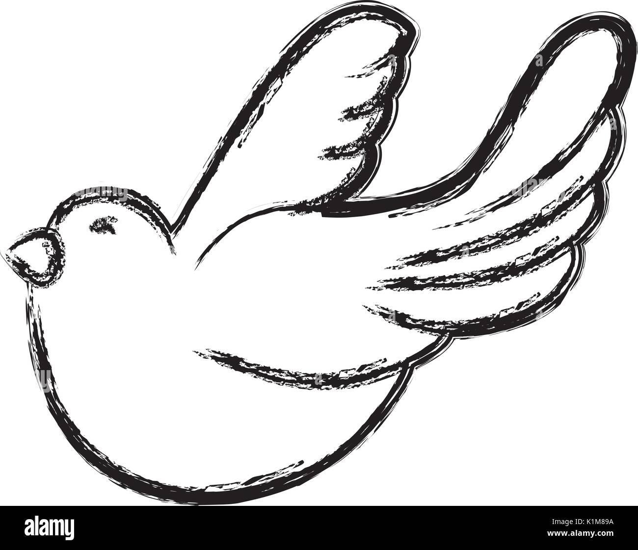 figure cute dove animal peace symbol Stock Vector Image & Art - Alamy