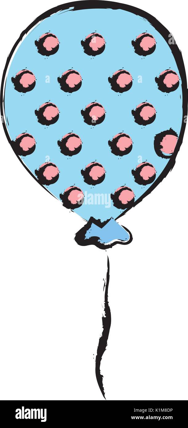 cute balloon with points design to decoration Stock Vector Image & Art ...