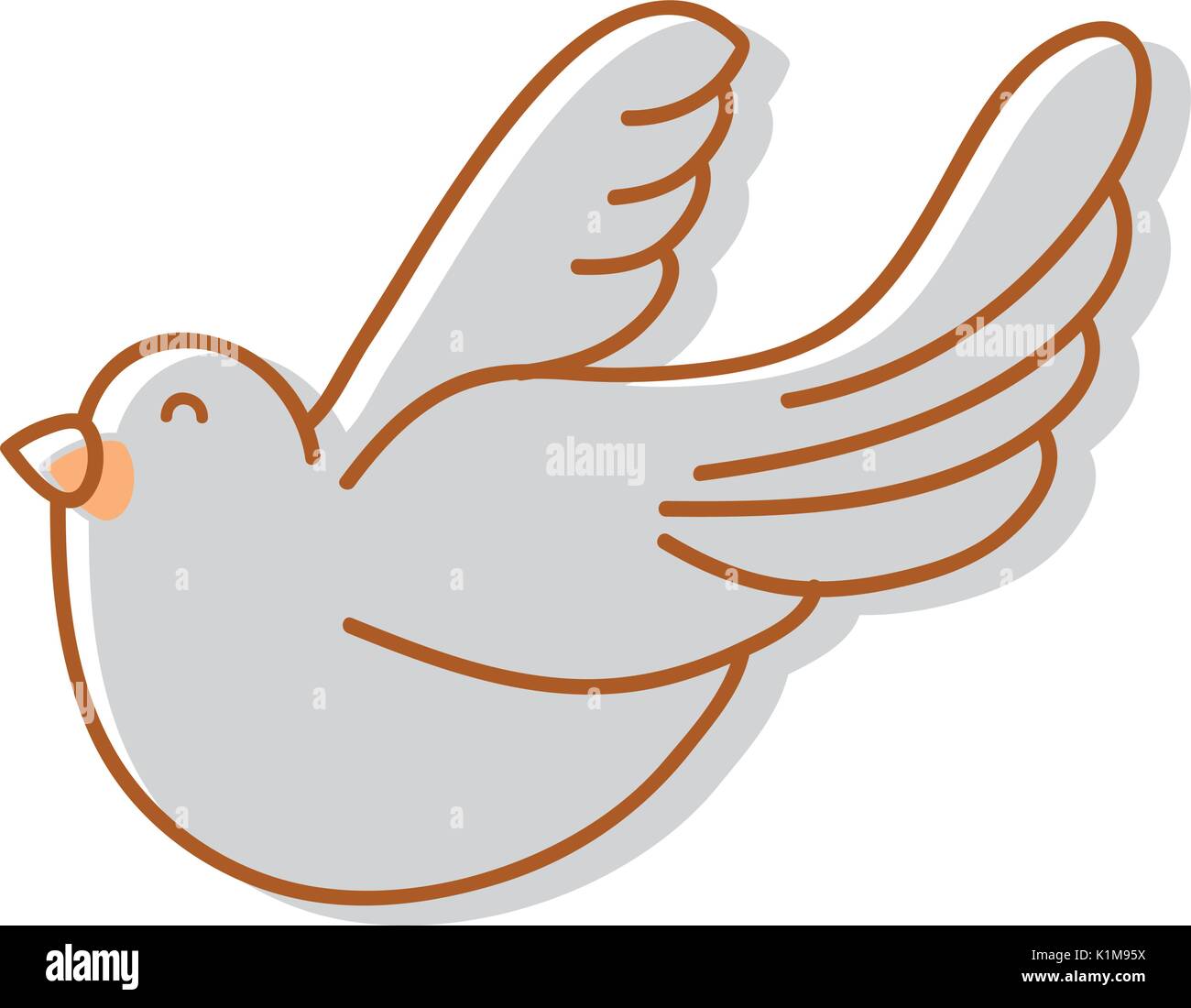 cute dove animal peace symbol Stock Vector Image & Art - Alamy