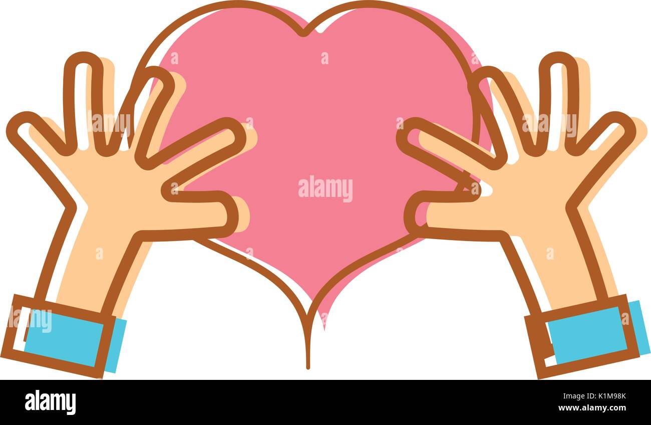 hands with heart to love symbol Stock Vector Image & Art - Alamy