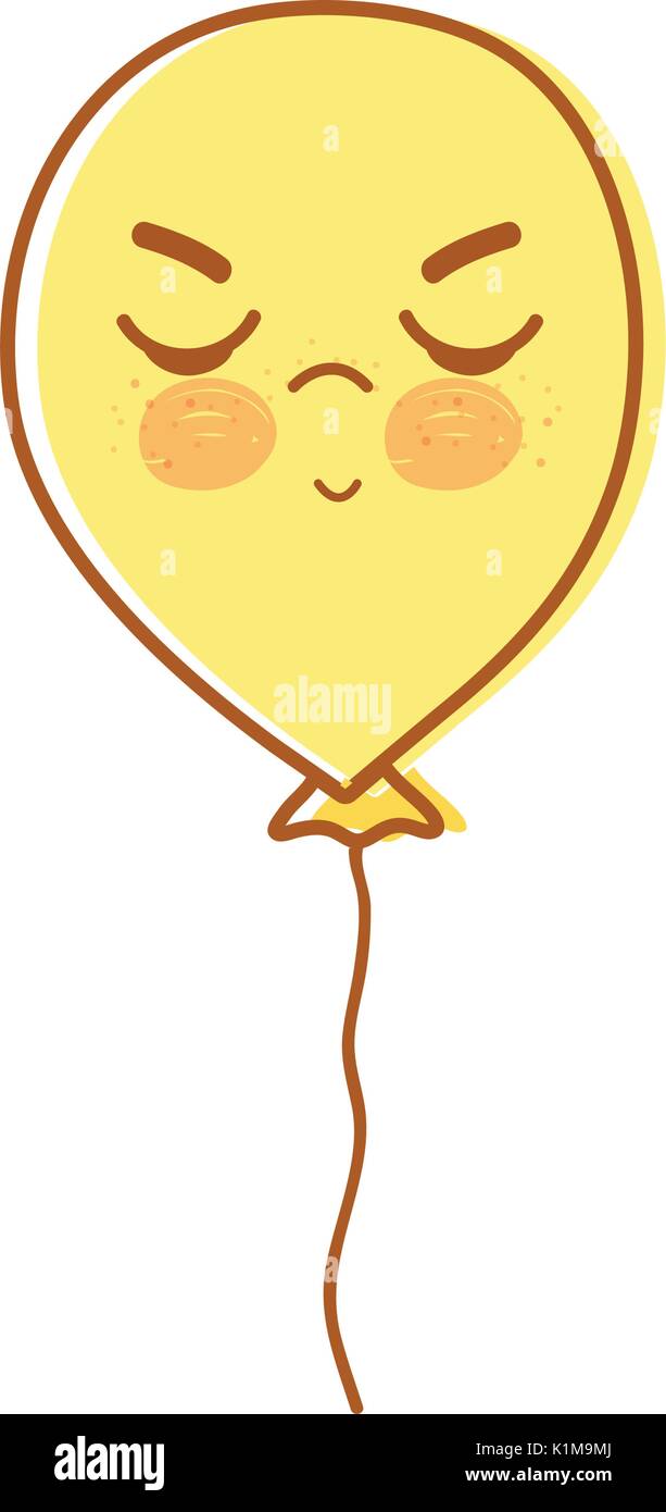 kawaii cute angry balloon design Stock Vector Image & Art - Alamy