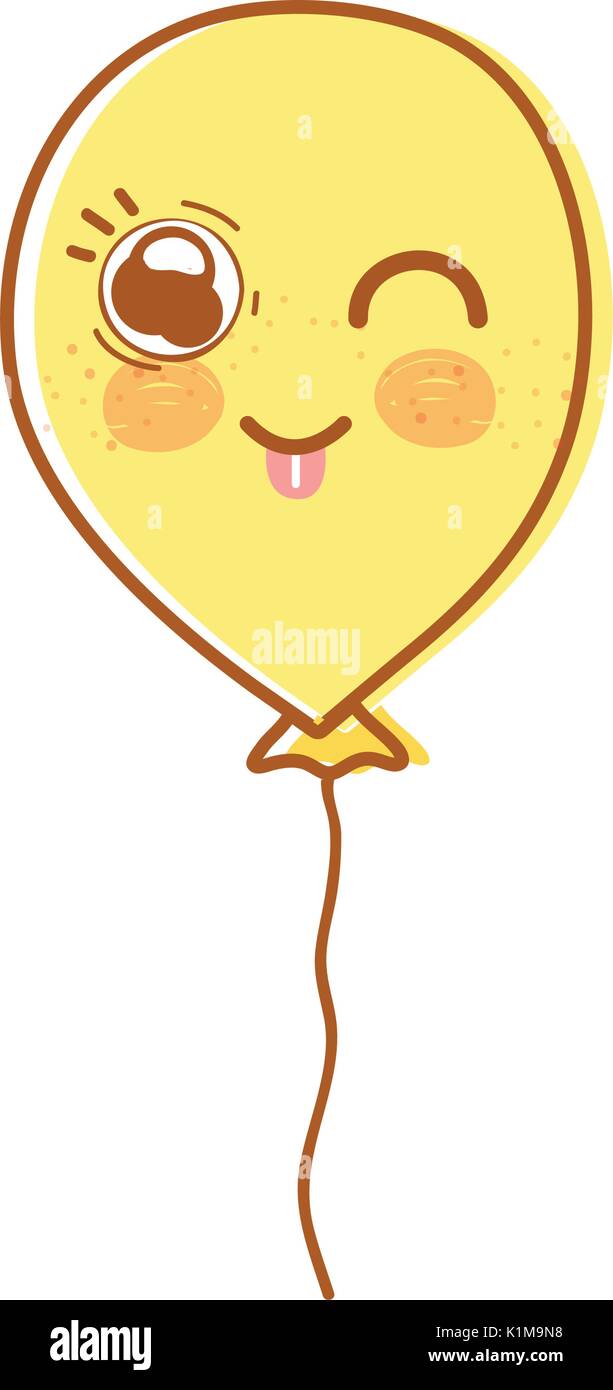 kawaii cute funny balloon design Stock Vector Image & Art - Alamy