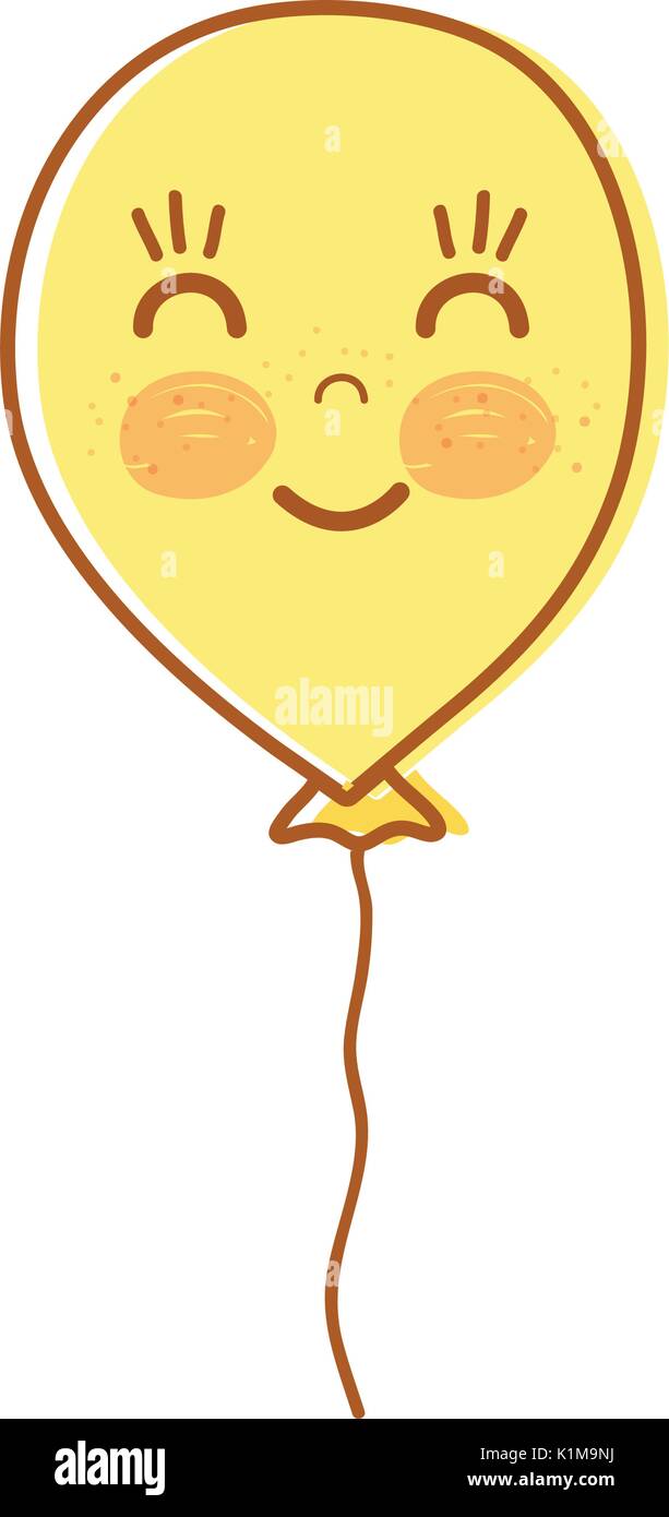 kawaii cute happy balloon design Stock Vector Image & Art - Alamy