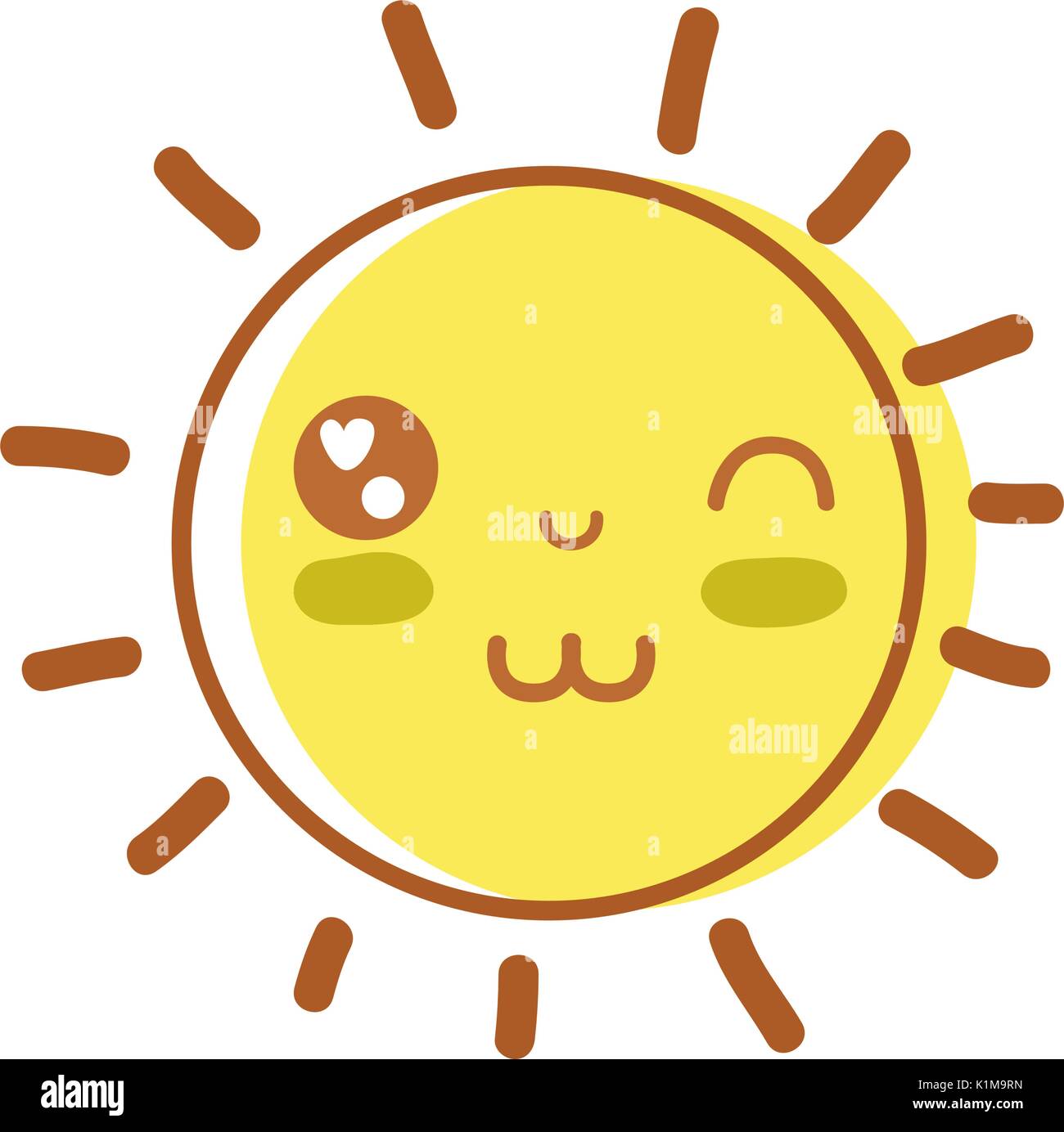 beauty kawaii and happy sun design Stock Vector Image & Art - Alamy