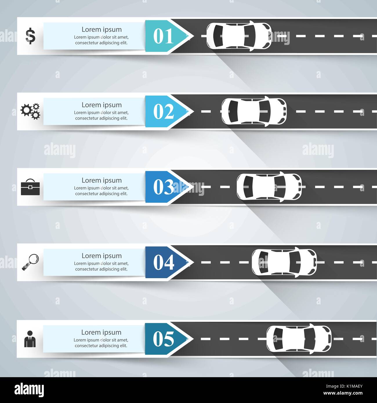 Road infographic design template and marketing icons. Car icon Stock ...