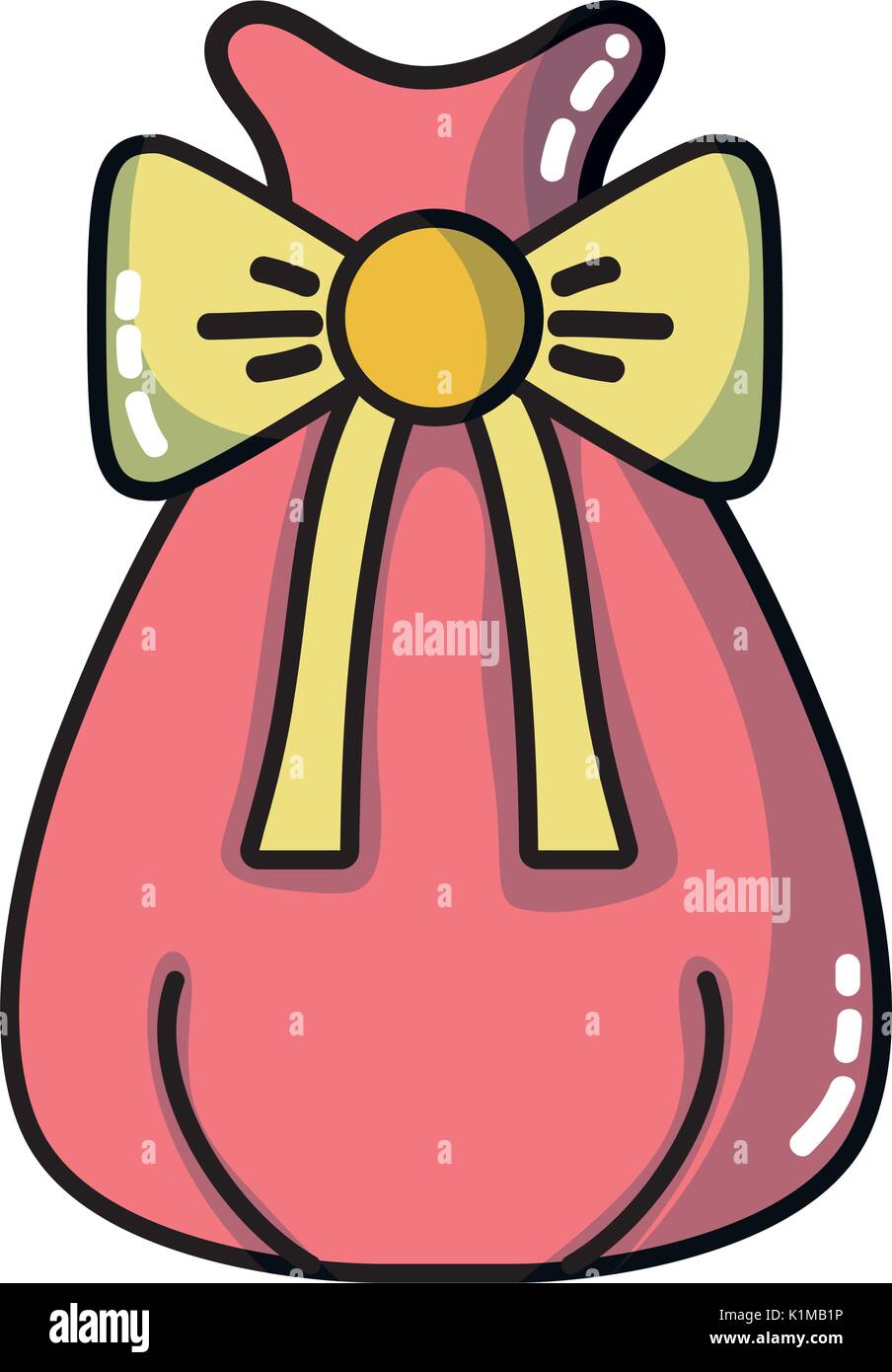 santa claus bag with robbon design Stock Vector Image & Art - Alamy