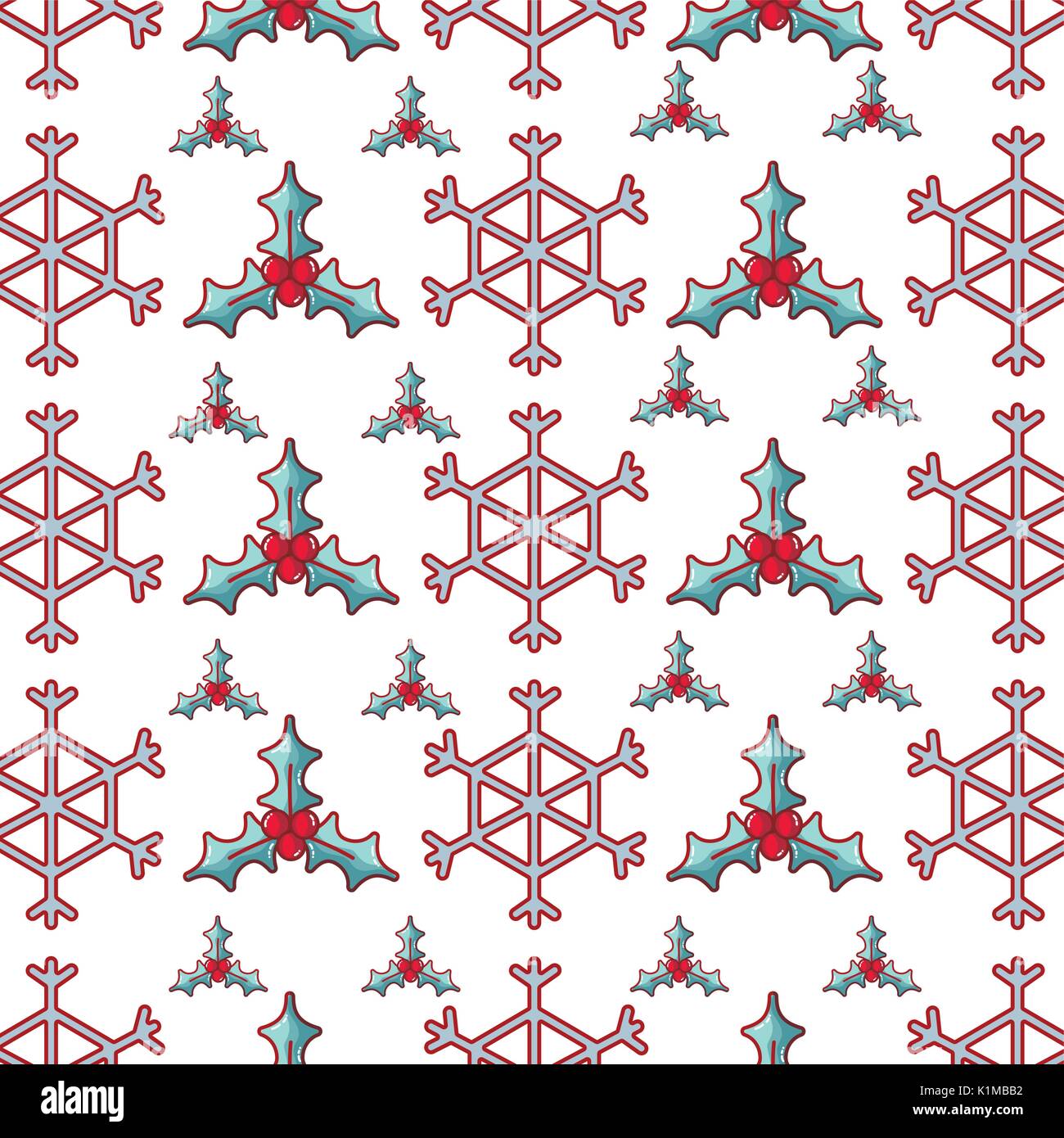 snowflake and wreath decoration background design Stock Vector Image ...