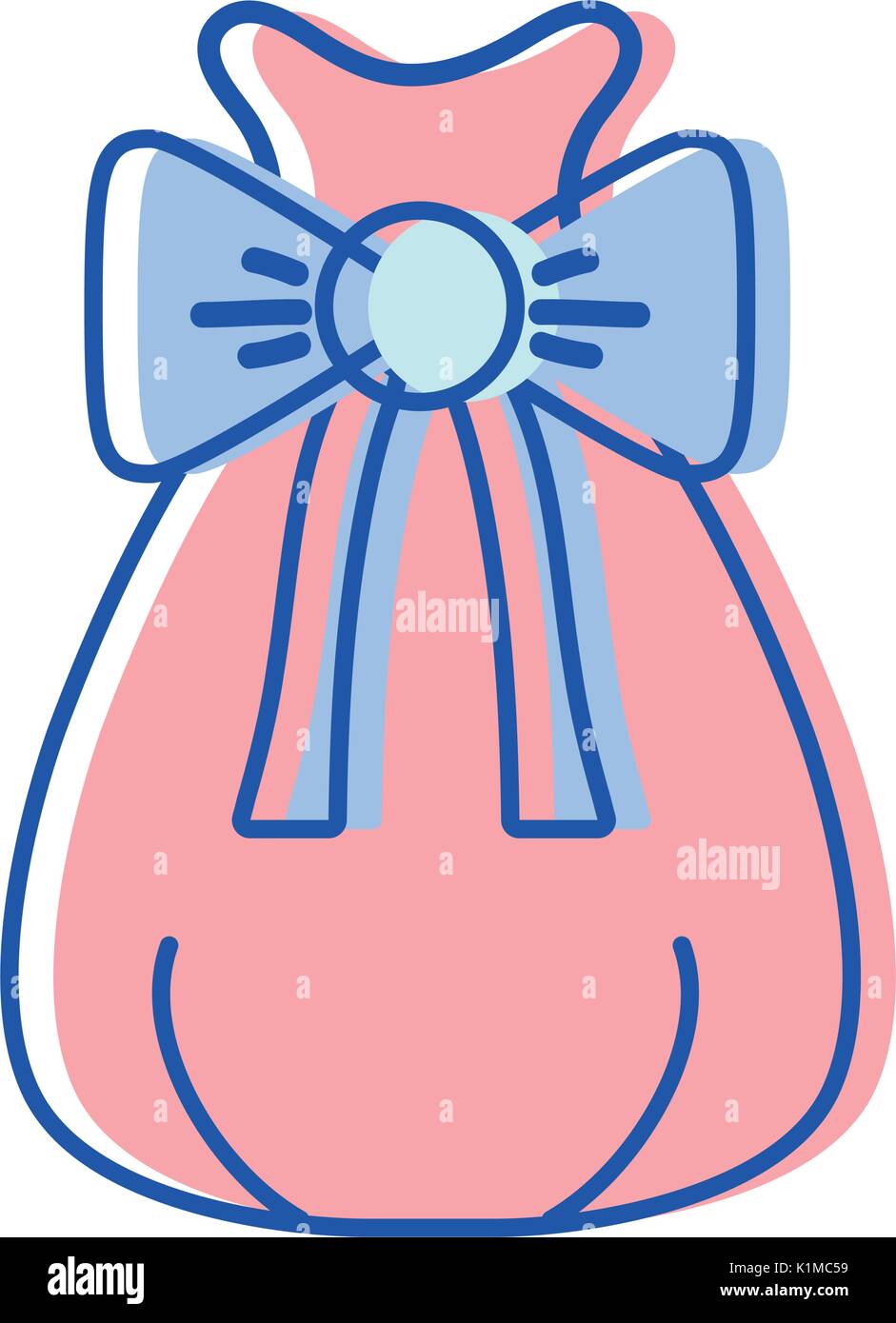 santa claus bag with robbon design Stock Vector Image & Art - Alamy