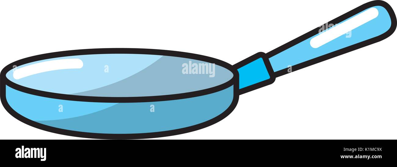 frying pan kitchen utensil object to cuisine Stock Vector Image & Art ...