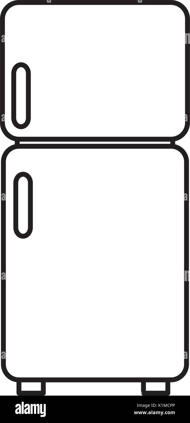 line fridge technology kitchen utensil object Stock Vector Image & Art ...