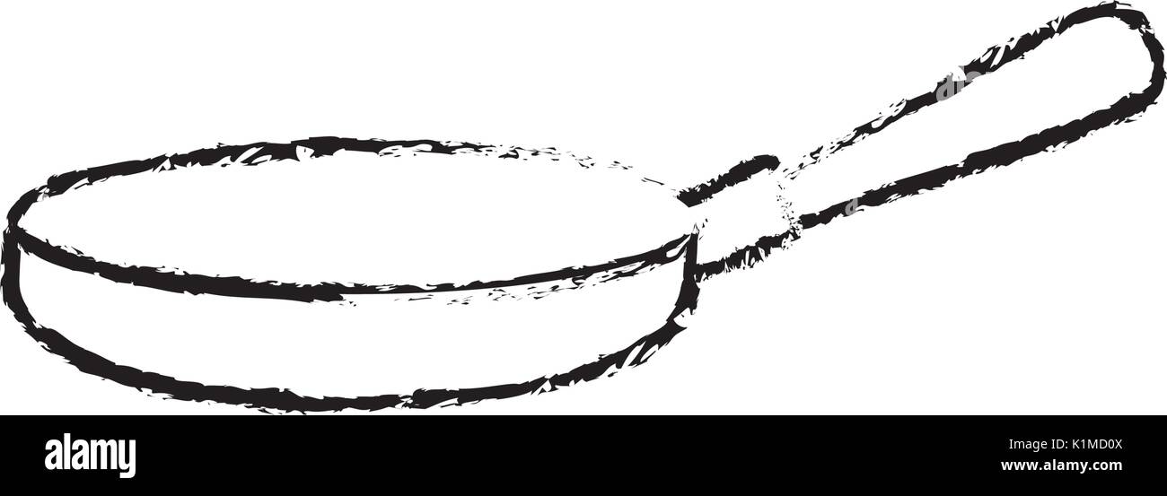 figure frying pan kitchen utensil object to cuisine Stock Vector Image ...