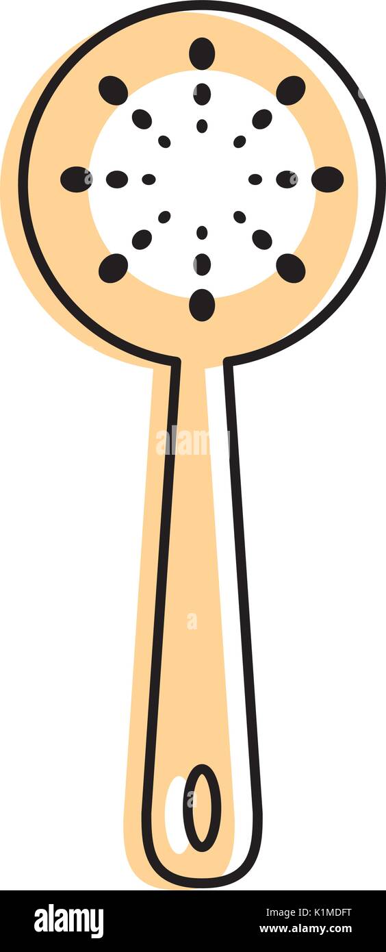 skimmer kitchen utensil object to cuisine Stock Vector Image & Art - Alamy