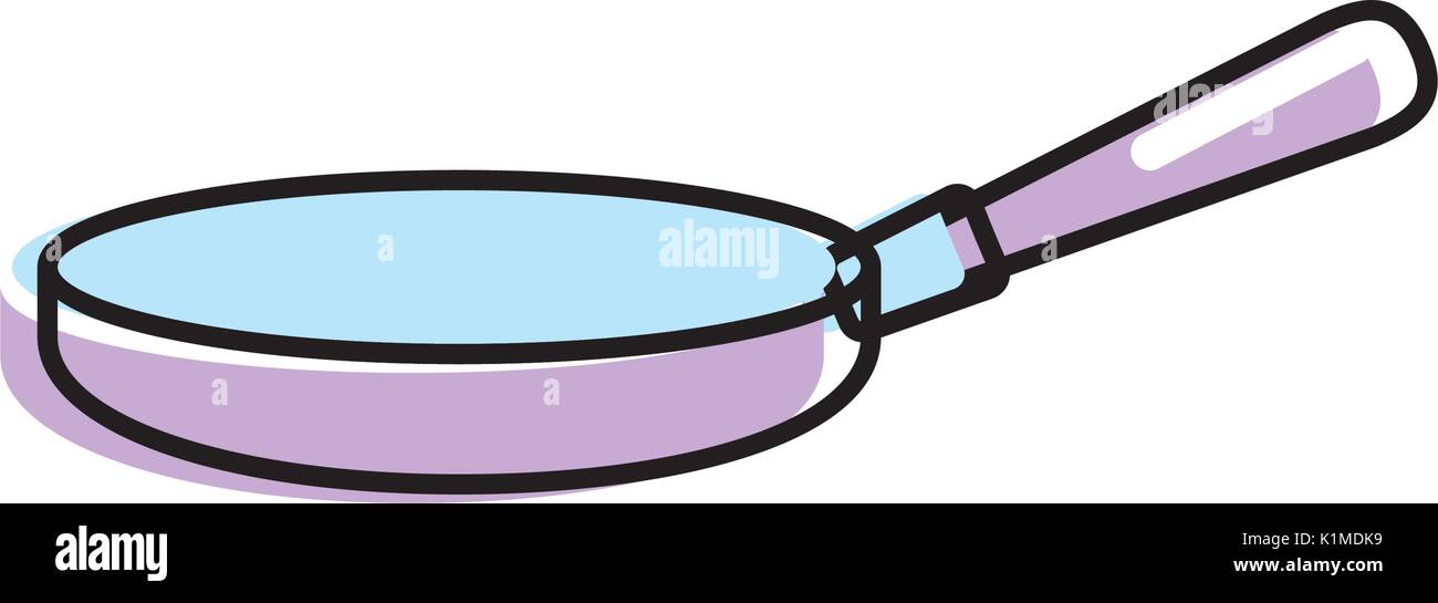 frying pan kitchen utensil object to cuisine Stock Vector Image & Art ...