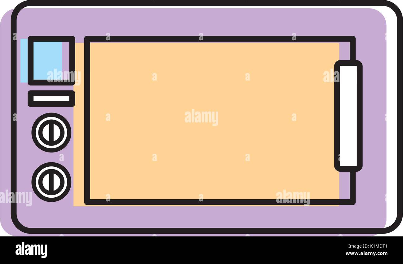 microwaves technology kitchen utensil object Stock Vector Image & Art ...