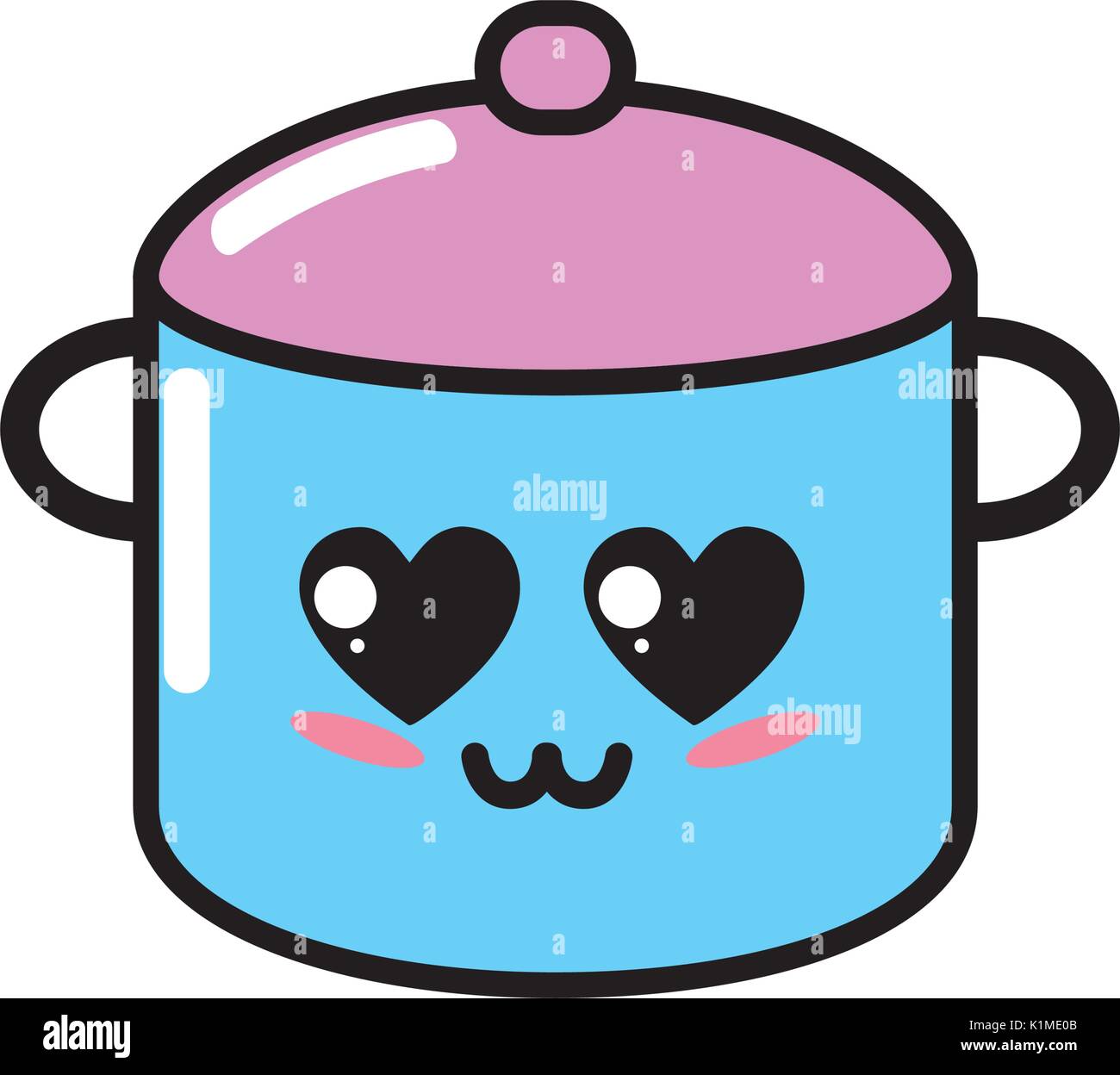 kawaii cute tender boiler pan Stock Vector Image & Art - Alamy