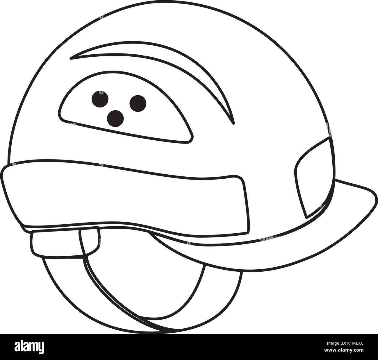 line helmet equipment to industry service construction Stock Vector ...